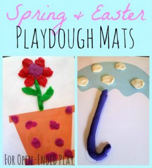 FREE Spring-Themed Playdough Mats