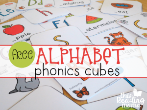 FREE Alphabet Phonics Cubes - 2 levels of play! - This Reading Mama