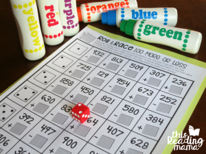 Base Ten Games - Roll and Race - This Reading Mama