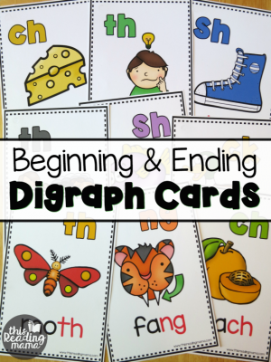 Beginning & Ending Digraph Cards - This Reading Mama