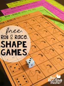 Roll and Race Shape Games - This Reading Mama