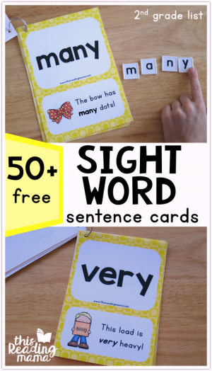 Second Grade Sight Word Sentence Cards {Level 4} - This Reading Mama