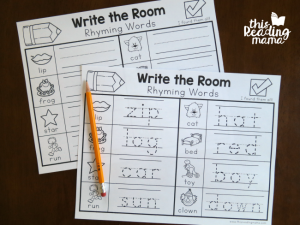 Write the Room Rhyming Words - This Reading Mama