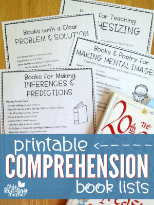 Printable Comprehension Book List - This Reading Mama