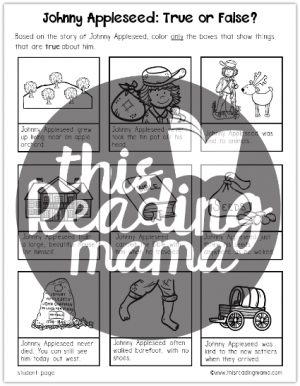 Johnny Appleseed Literacy Activities {FREE!} - This Reading Mama