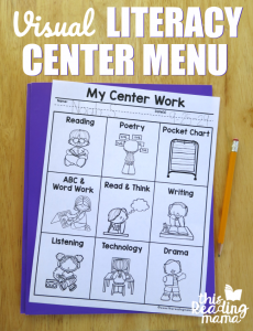 Visual Literacy Center Menu - This Reading Mama