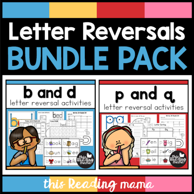 Posters for p and q Letter Reversals - This Reading Mama