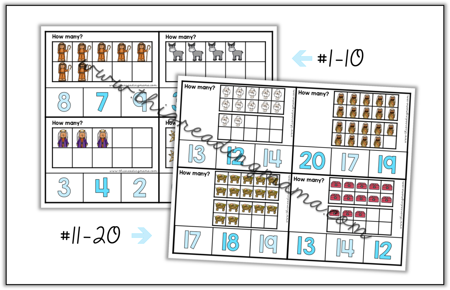 Nativity Counting Clip Cards - This Reading Mama
