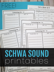 Schwa Sound Printables - Sorts & Games - This Reading Mama
